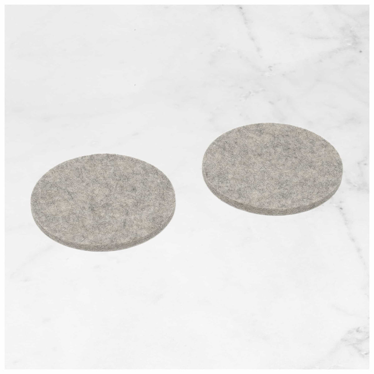 HEY-SIGN Felt Coasters | 9cm round | Light Grey | 100% Merino Wool ...