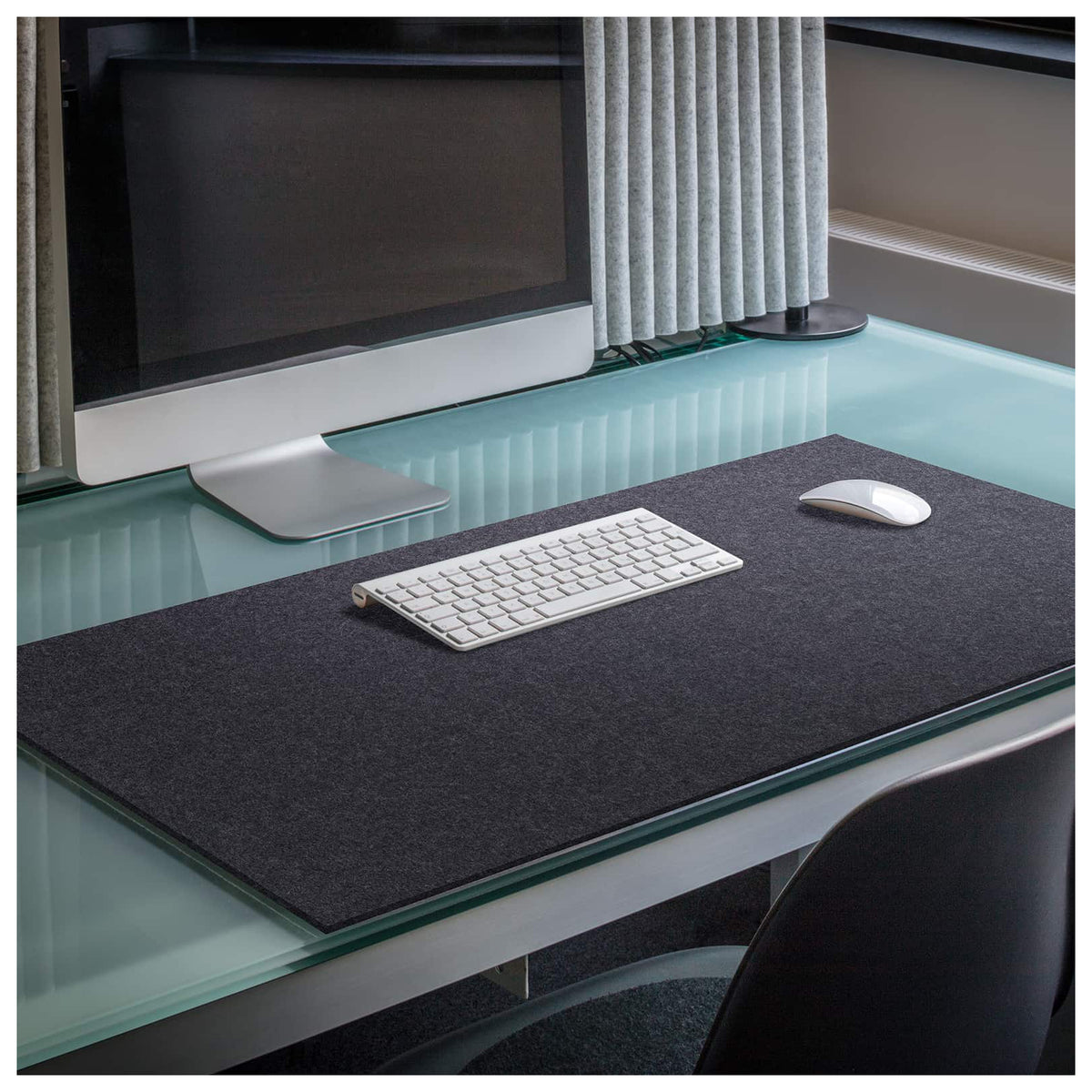 Felt Desk Pad | Rectangular 90x55cm | Graphite | 100% Merino Wool ...