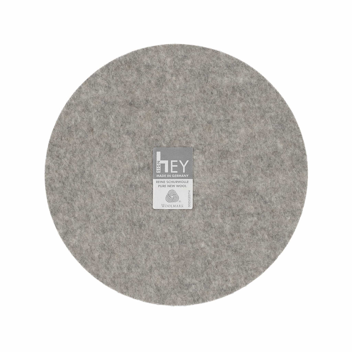 HEY-SIGN Felt Trivet | Round 16-20cm | Light Grey | 100% Merino Wool ...